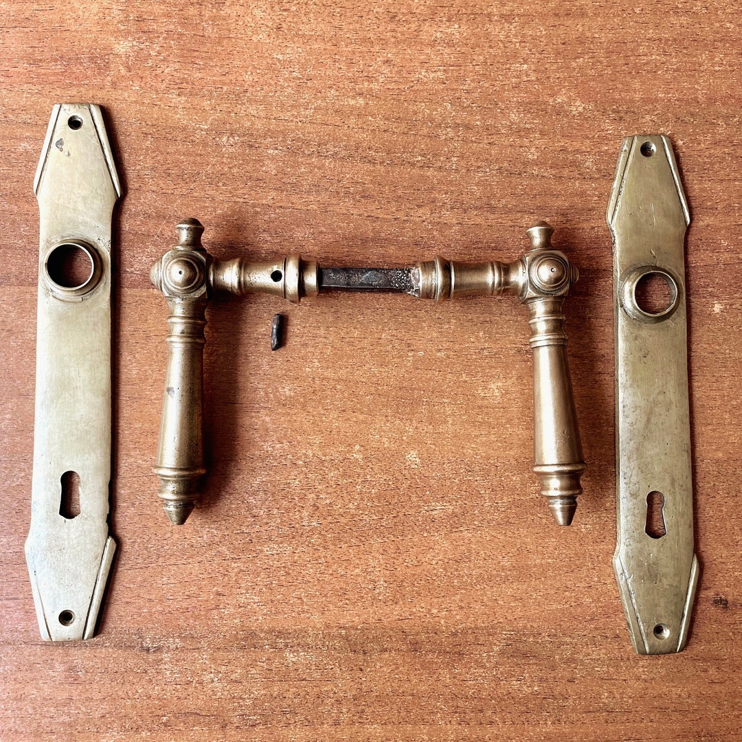 1900s Antique Brass Door Handle for Front Door RARE - Etsy