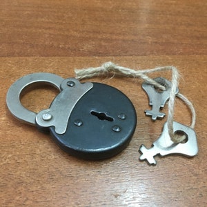 Antique Padlock Rusty Vintage Lock Mini Retro Aged With Key - Etsy