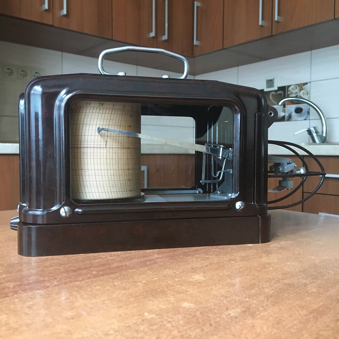 1962 RARE Antique Decorative Thermograph, Antique Recording Thermometer ...