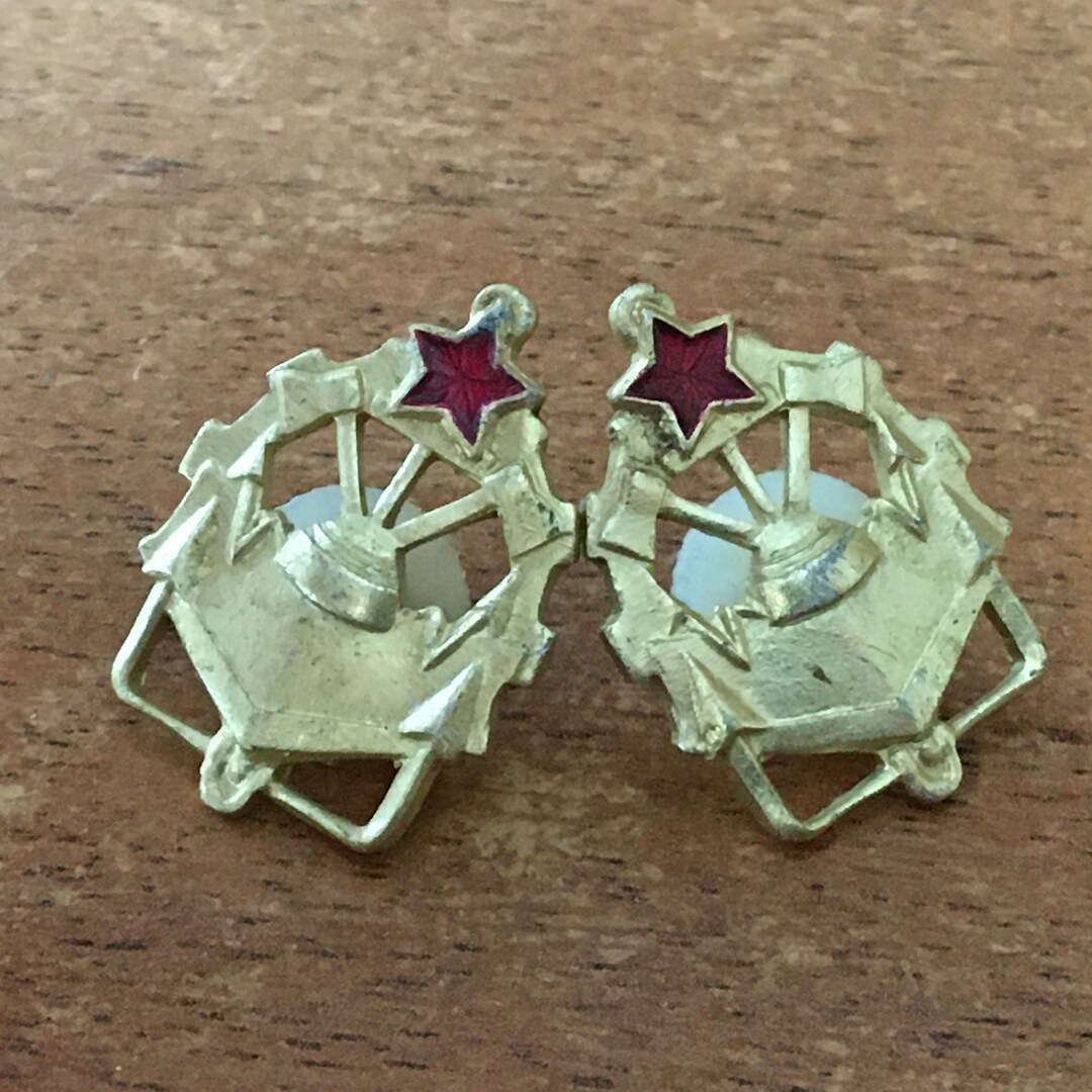 1970s Buttonholes Engineering Forces Loops on the Collar USSR Soviet ...