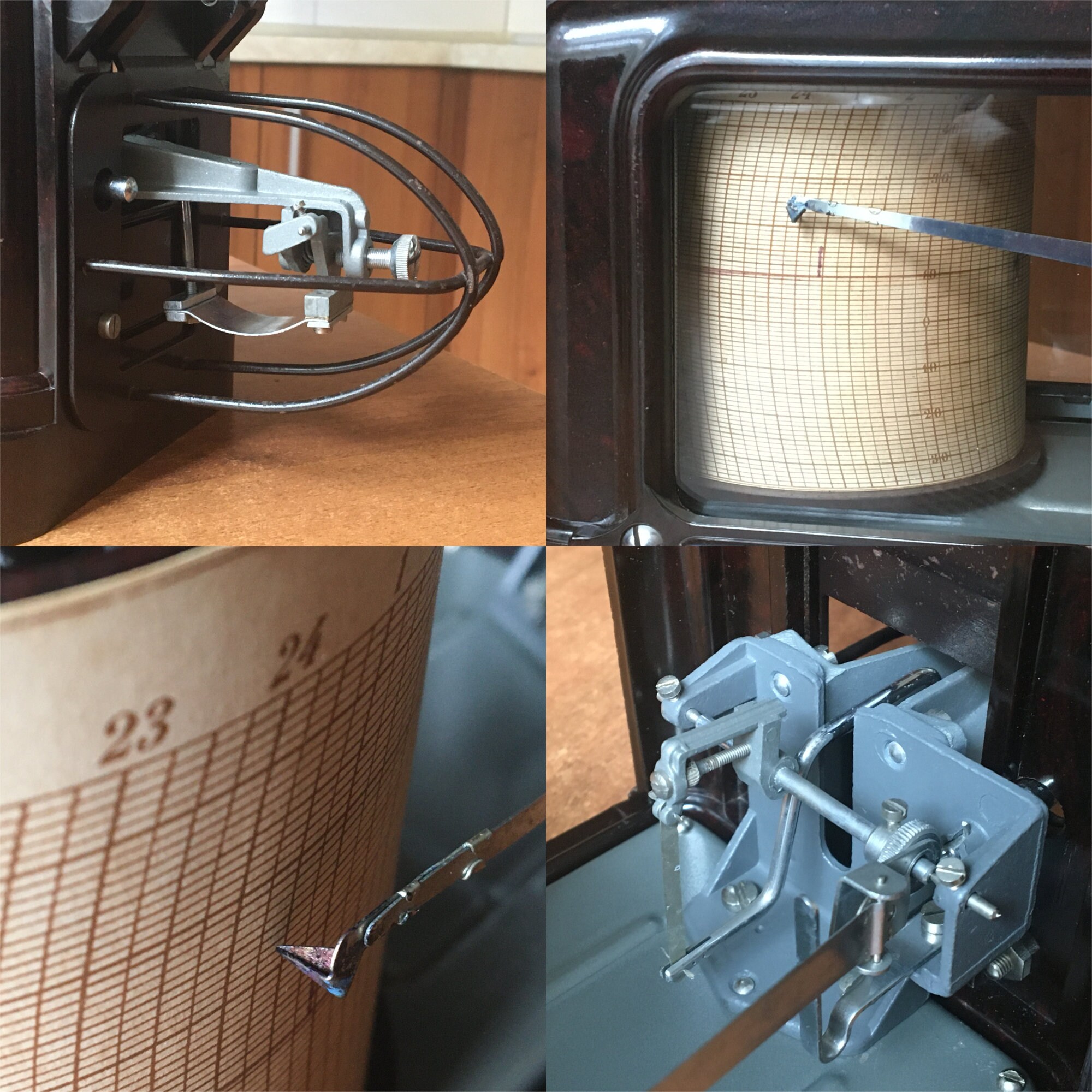 1962 RARE Antique Decorative Thermograph, Antique Recording Thermometer ...