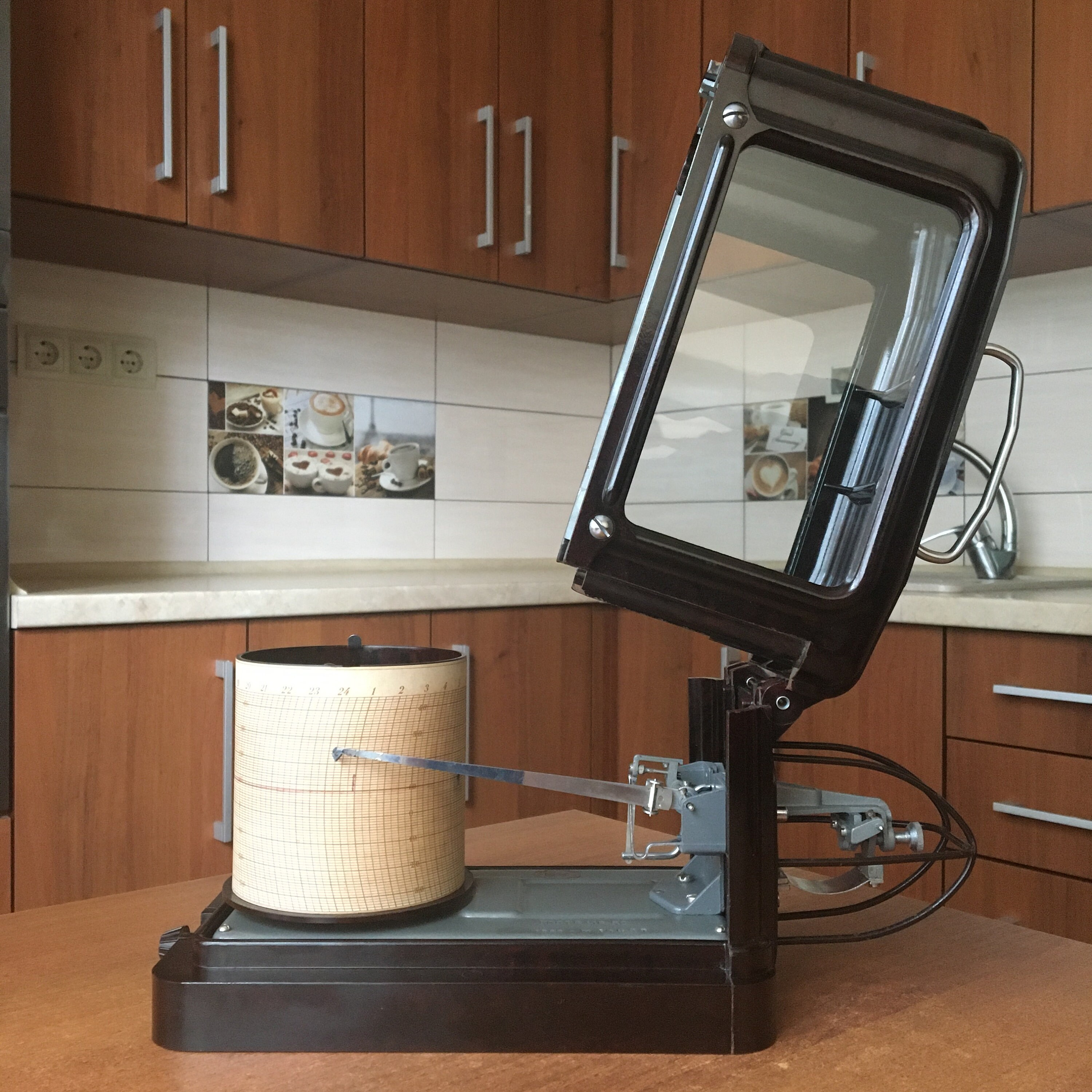 1962 RARE Antique Decorative Thermograph, Antique Recording Thermometer ...