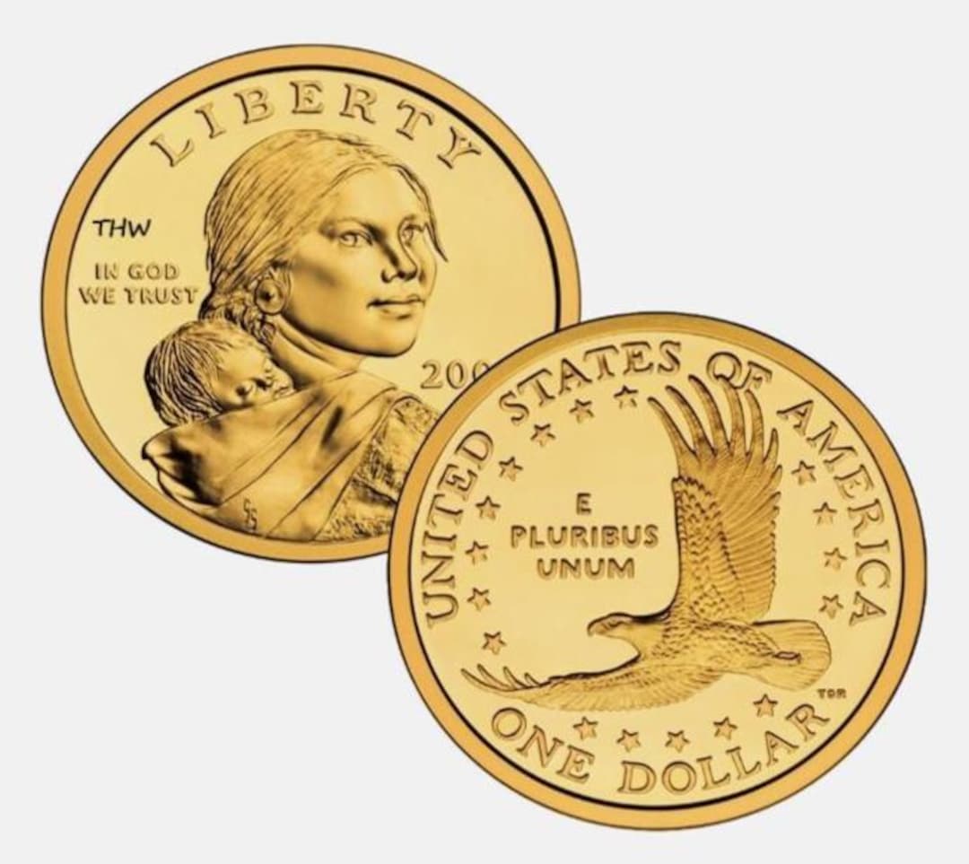 2000-D Bright Uncirculated Sacagawea One Dollar (golden Dollar) Coin ...