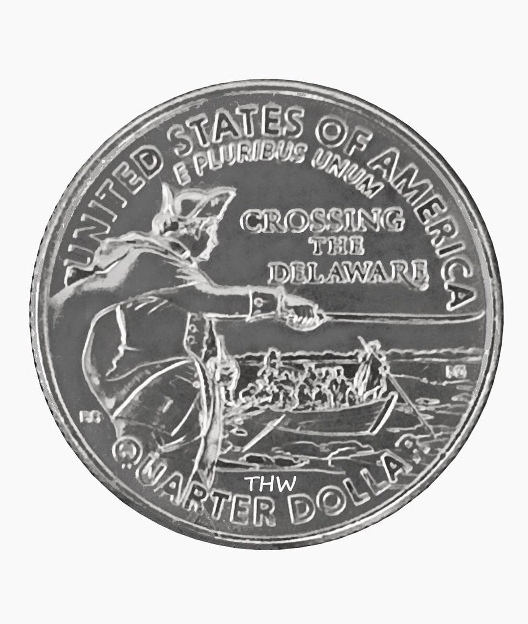 2O21 P General George Washington Crossing the Delaware Quarter AU ...
