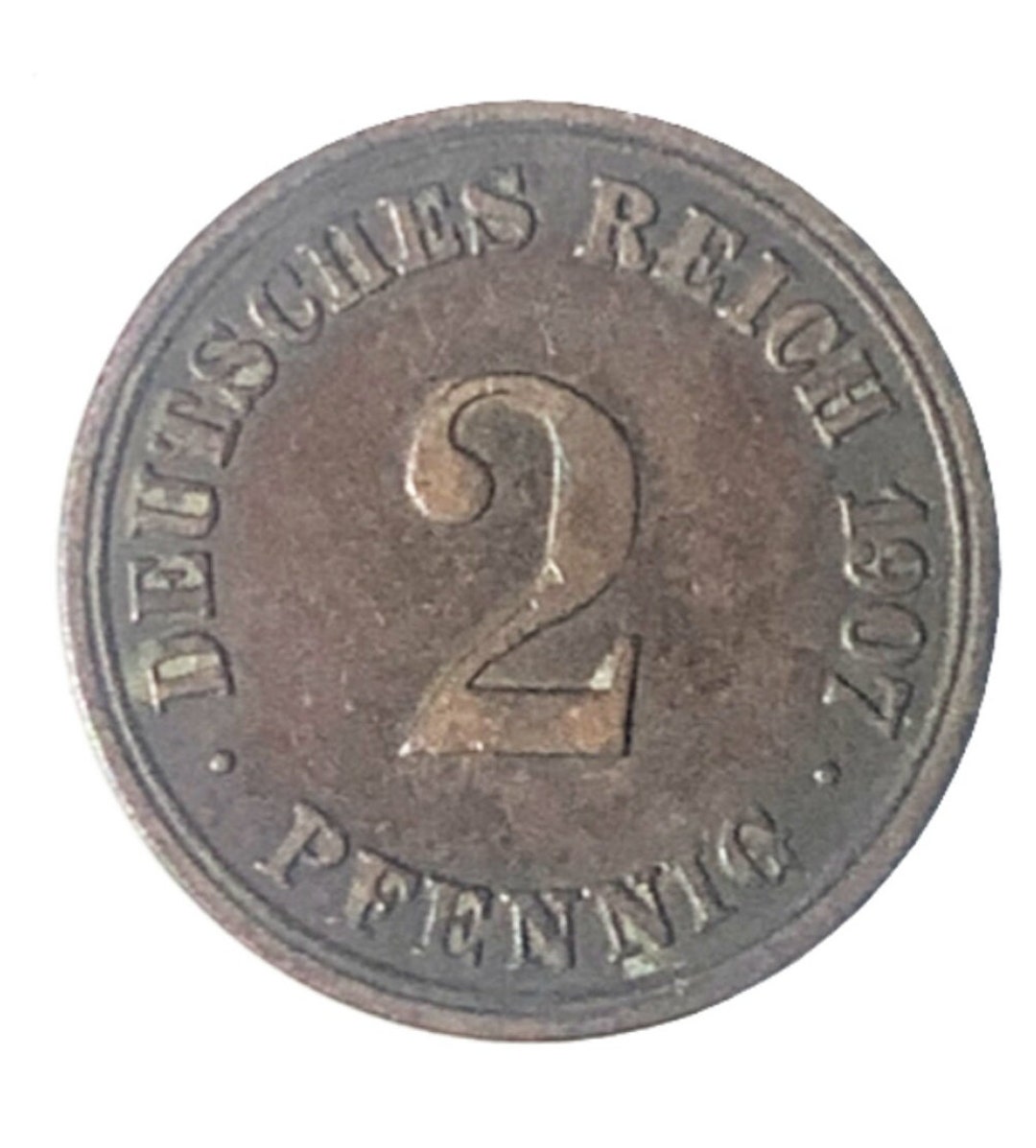 1907-A 2 Pfennig Germany - Wilhelm II - Etsy