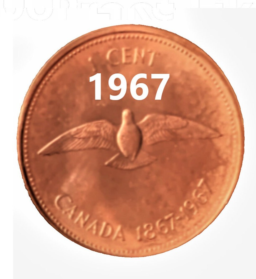 1967 Canadian Cent - Commemorative - Queen Elizabeth II - Select Grade ...