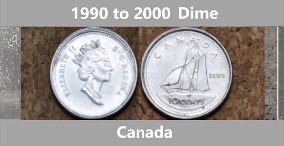 1990 to 2000 Canadian Dime Great Condition Choose Years | Etsy
