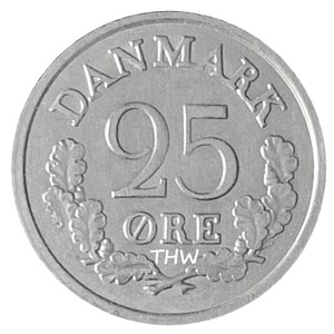 1962 Denmark 25 Ore • King Frederik IX • Oak Tree - Etsy