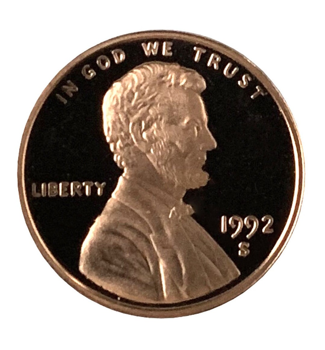 1992-S Proof Cent Gem BU Collectible Coin 1992-S Proof Lincoln Penny - Etsy
