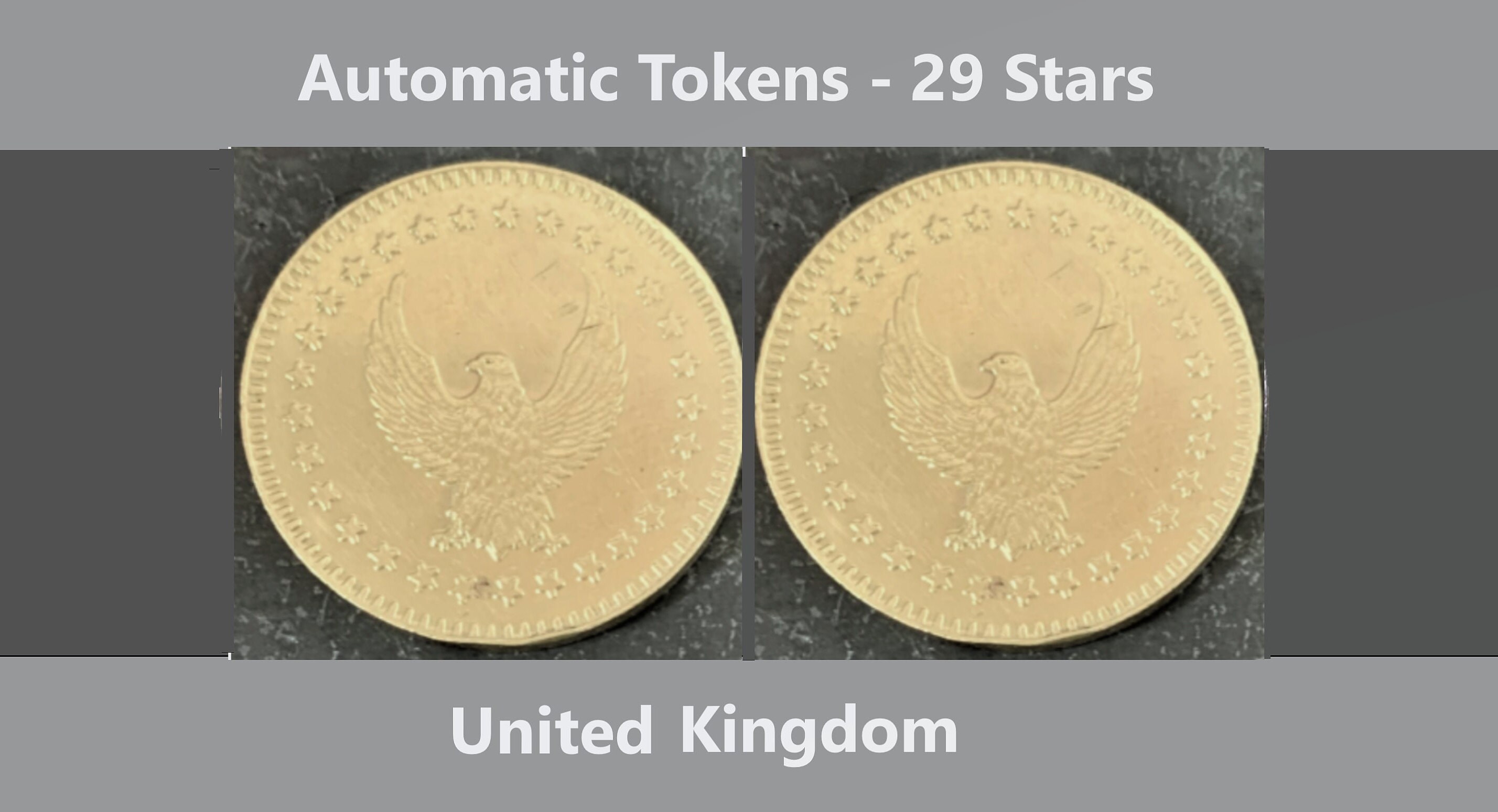 United Kingdom Automatic Tokens Eagle Looking Left on - Etsy