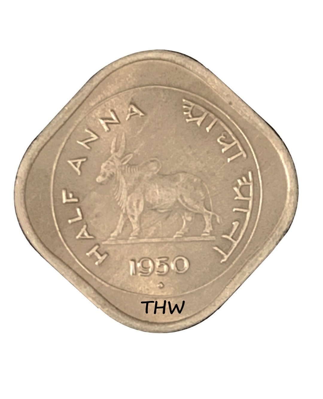 1950 India Half Anna Mumbai Mint UNC BULL COIN - Etsy