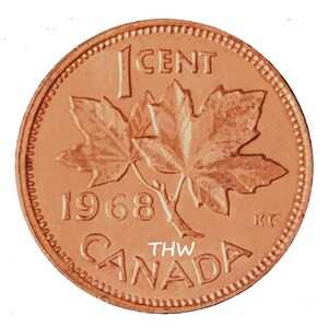 Canada 1968 Bright Uncirculated 1 Cent, Nice Red, Purchase Individually ...