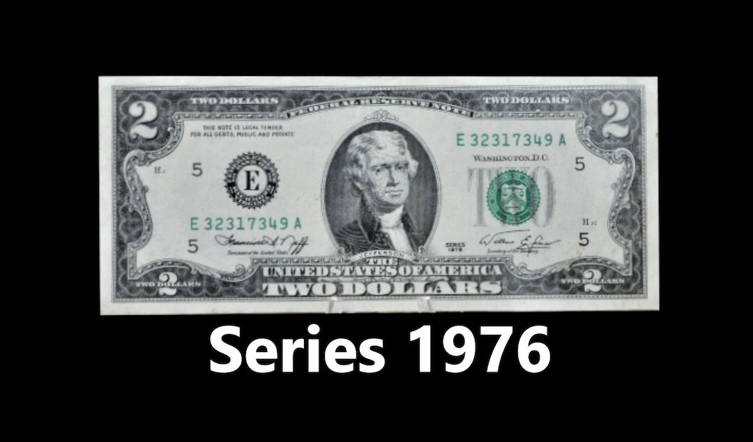 1976 Two Dollar Bill USA Federal Reserve Note Choose Indicator Bank ...