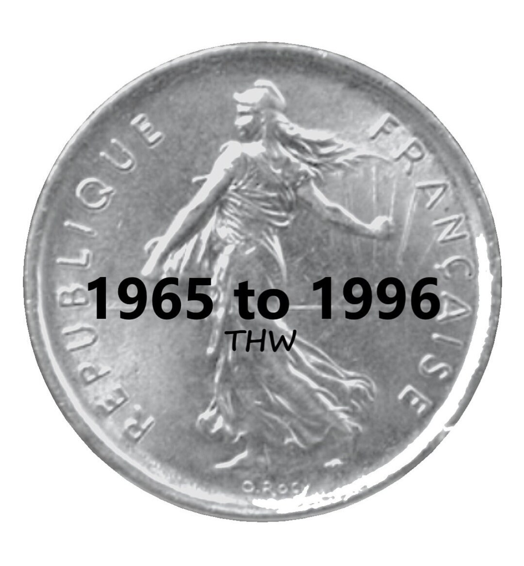 1965 to 1996 France 1/2 Franc Coin - Select Year(s) - Excellent ...