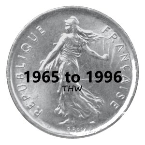 1965 to 1996 France 1/2 Franc Coin - Select Year(s) - Excellent ...