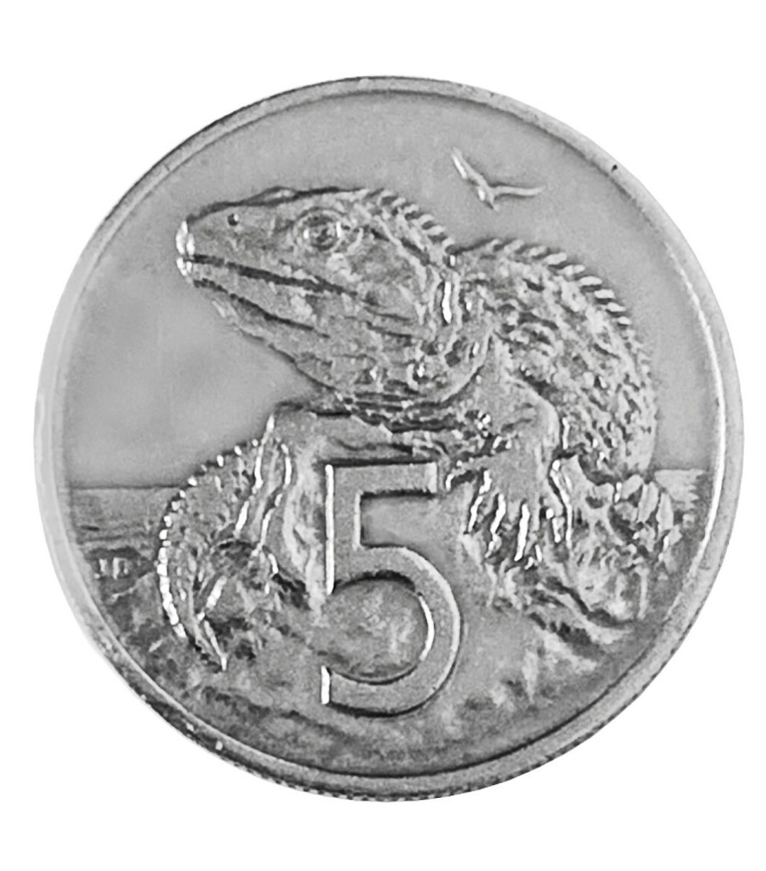 1967 5 Cents New Zealand - Tuatara Lizard - Etsy