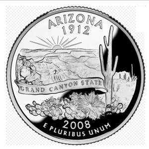2OO8 Arizona State Quarter - Choose Mint (mint P/D) & Grade (vf/xf/au ...