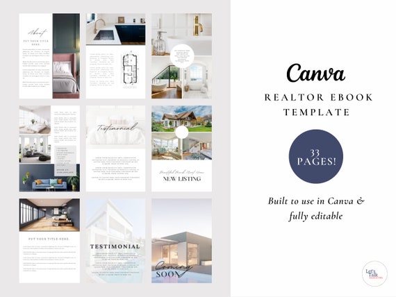 Realtor Template Canva Template Real Estate Template - Etsy