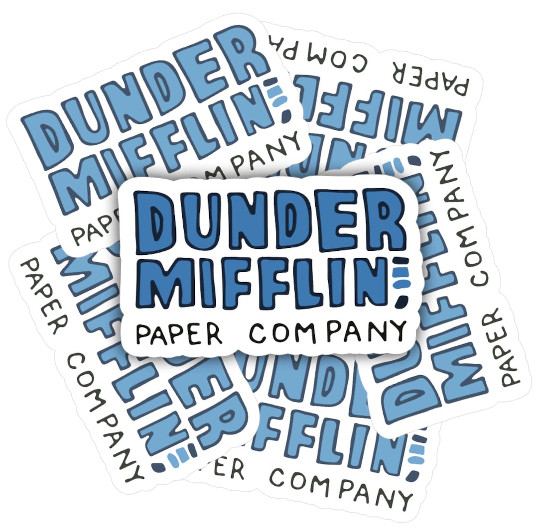 Dunder Mifflin Vinyl Sticker the Office Jim Harper Water Bottle, Car ...