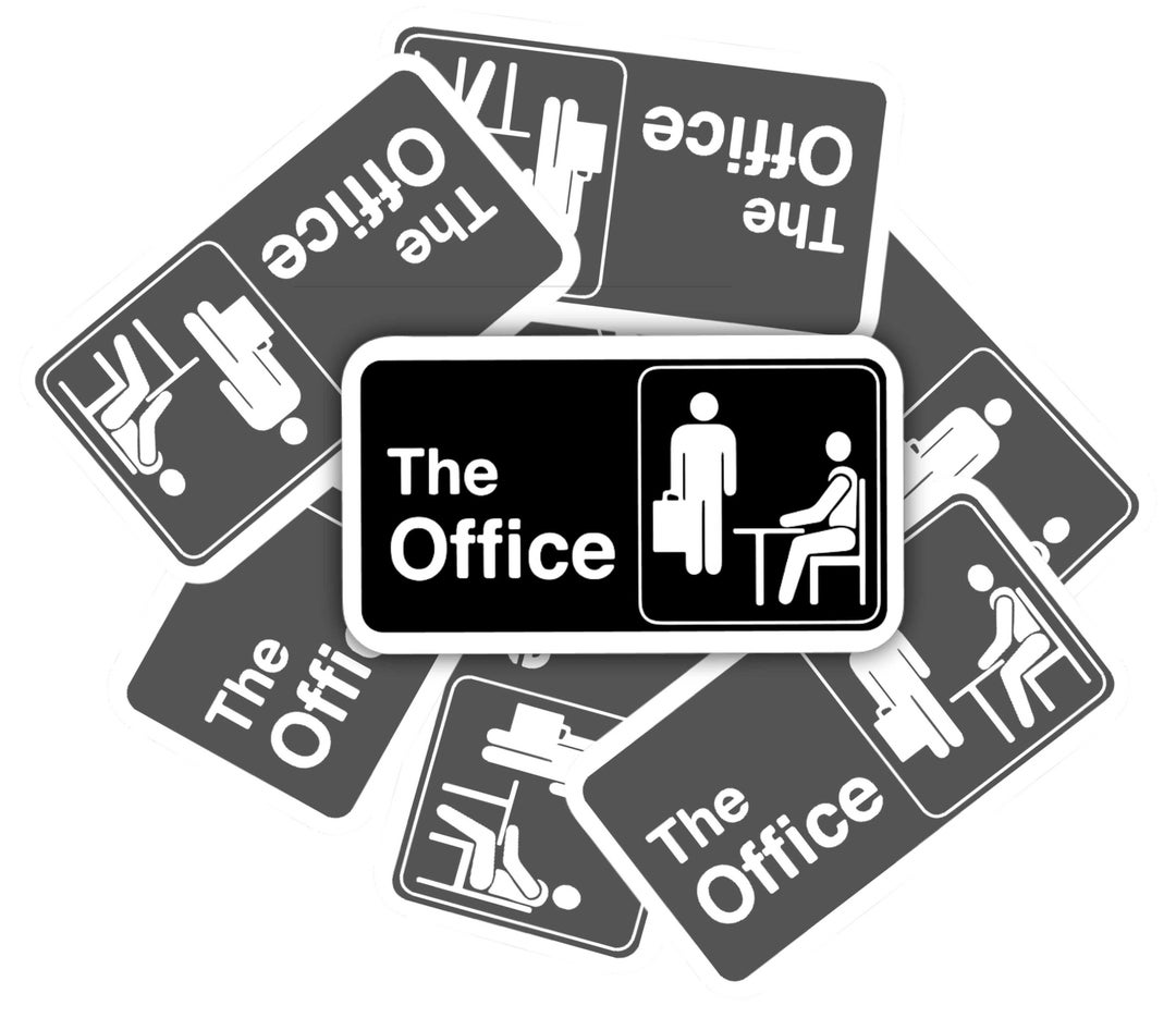 The Office Vinyl Sticker Dunder Mifflin Jim Harper Water Bottle, Car ...