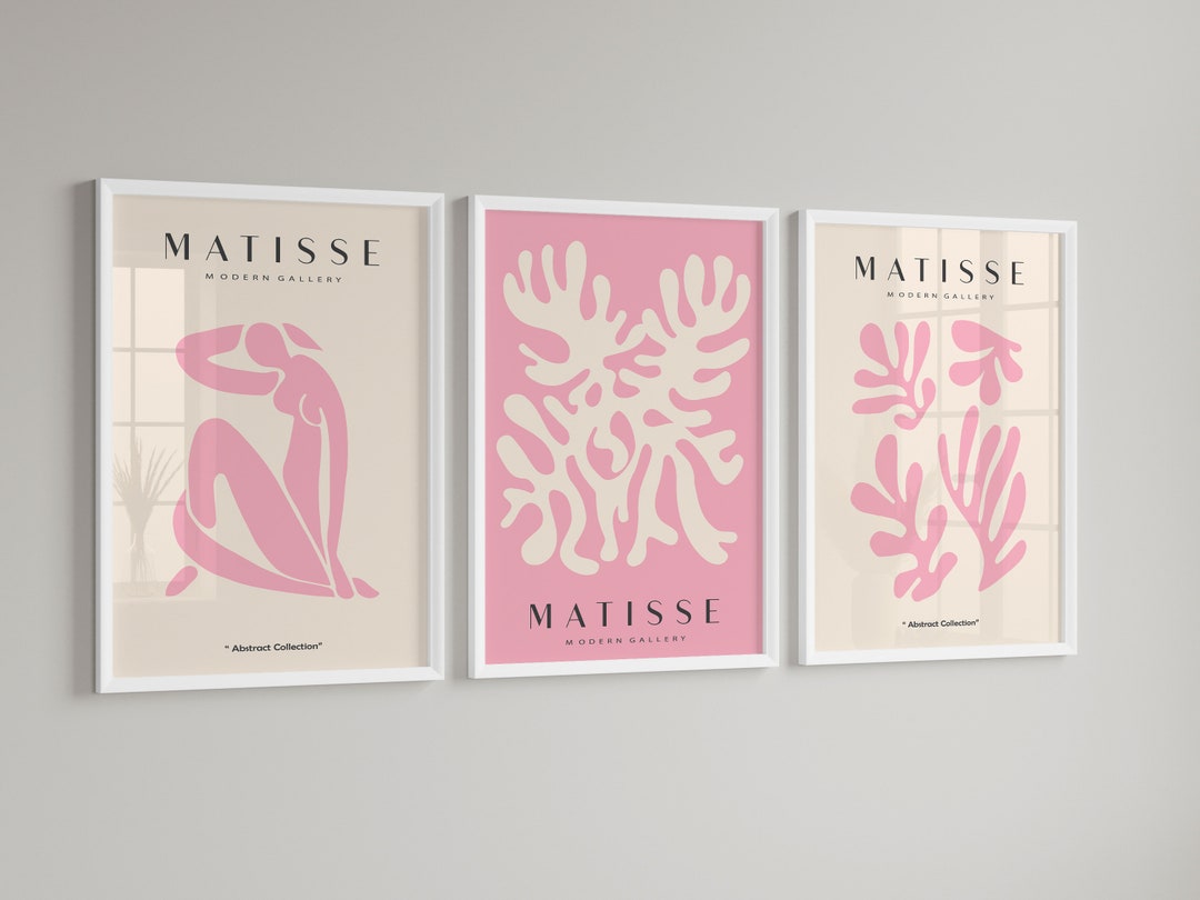 Henri Matisse Set of 3 Exhibition Poster Set Wall Printable Art ...