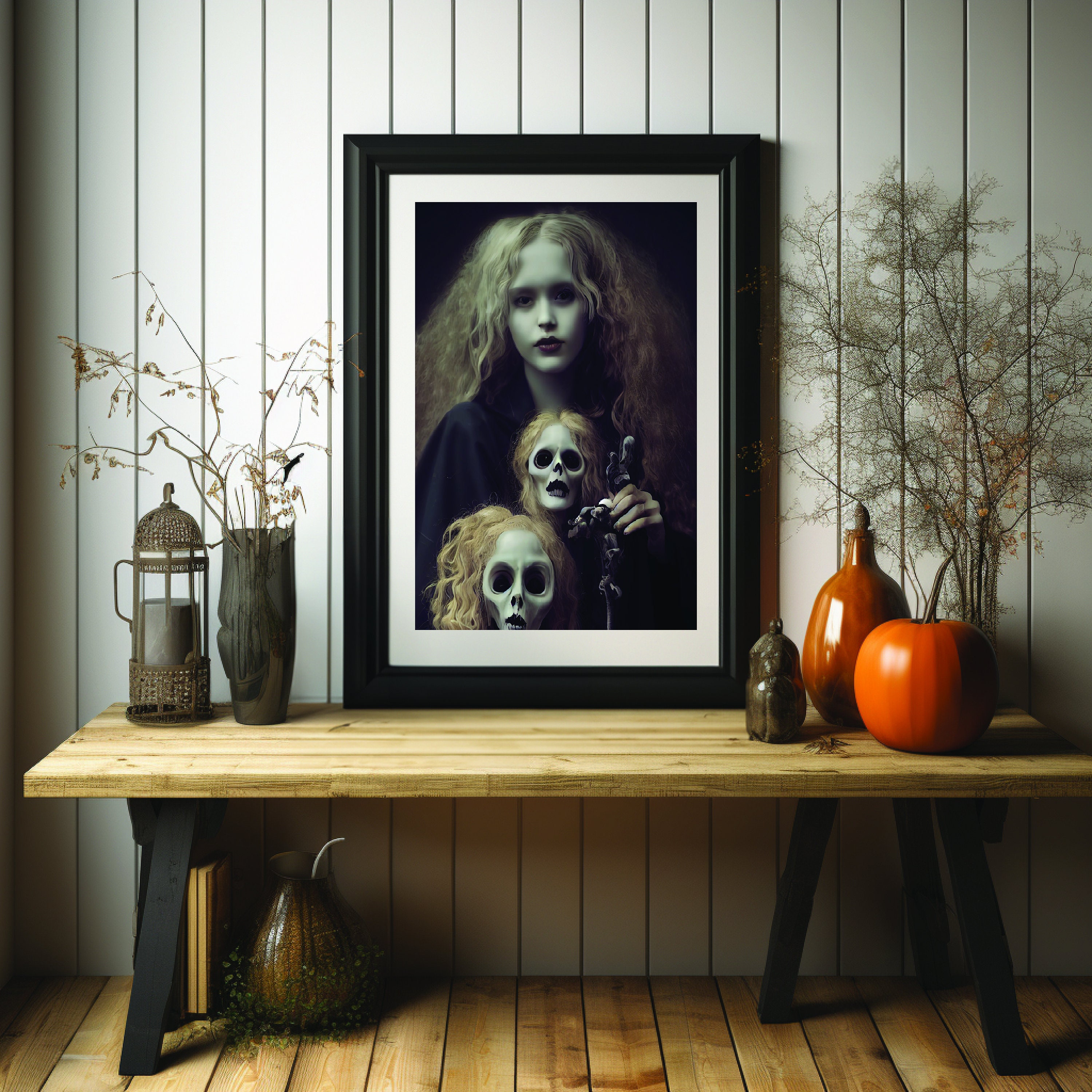 Halloween Printable Wall Art Halloween Ghost Decor Vintage - Etsy