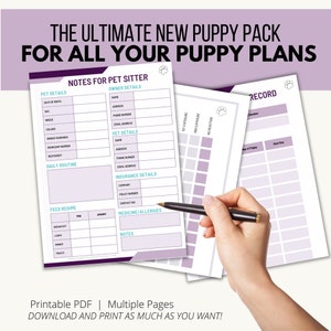 The Ultimate New Puppy Pack, Puppy Training Planner Bundle, Everything ...