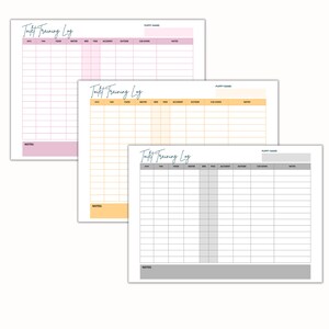 Printable Dog Potty Training Log, Puppy Toilet Training Tracker, New ...