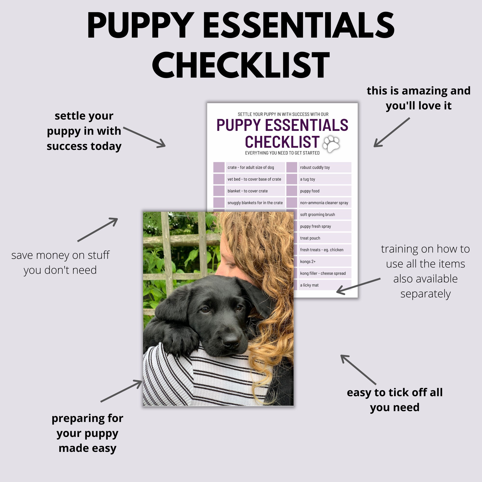 Puppy Essentials Checklist, Everything for Your Puppy, New Puppy ...