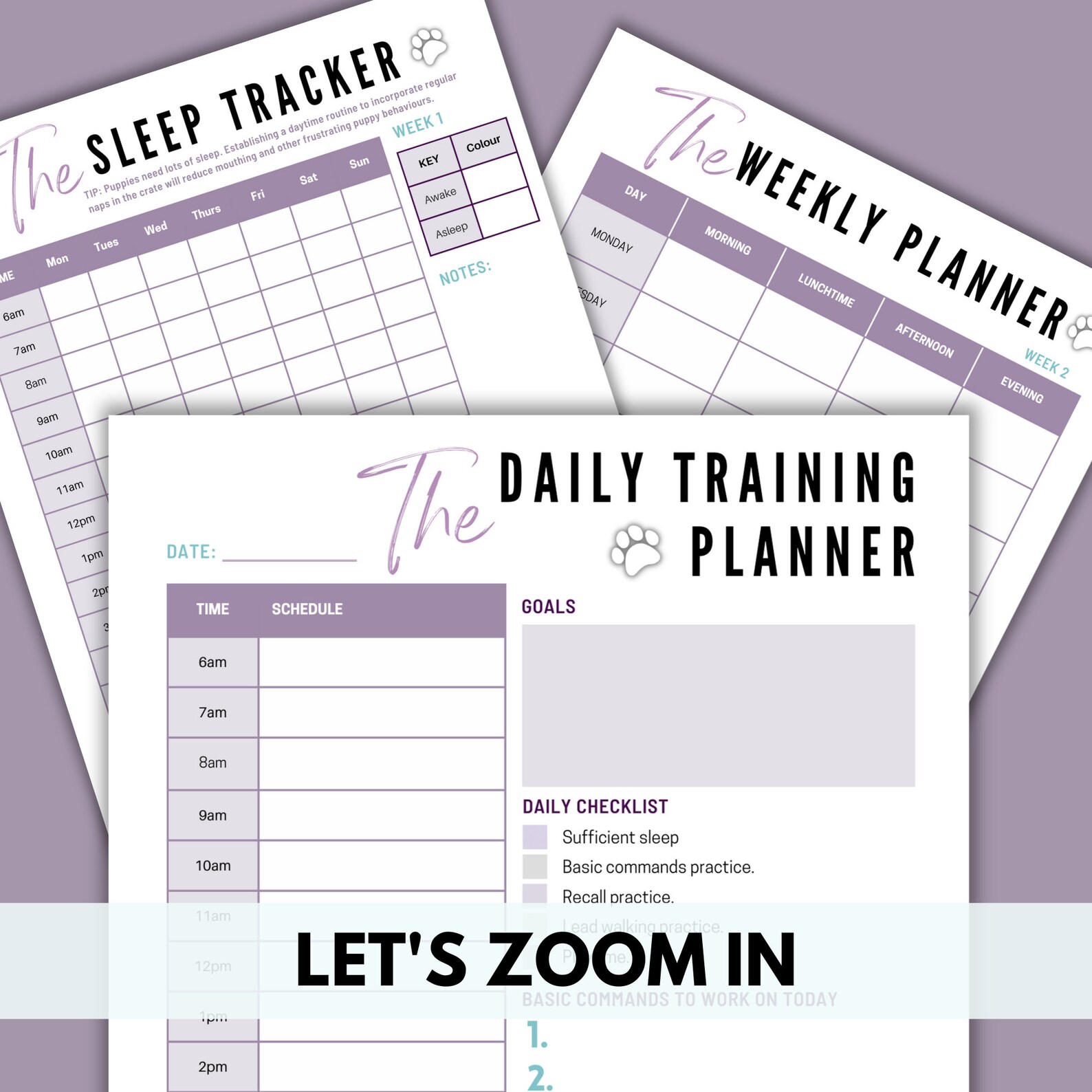 12 Week Puppy Training Planner, New Puppy Planner, Puppy Training ...