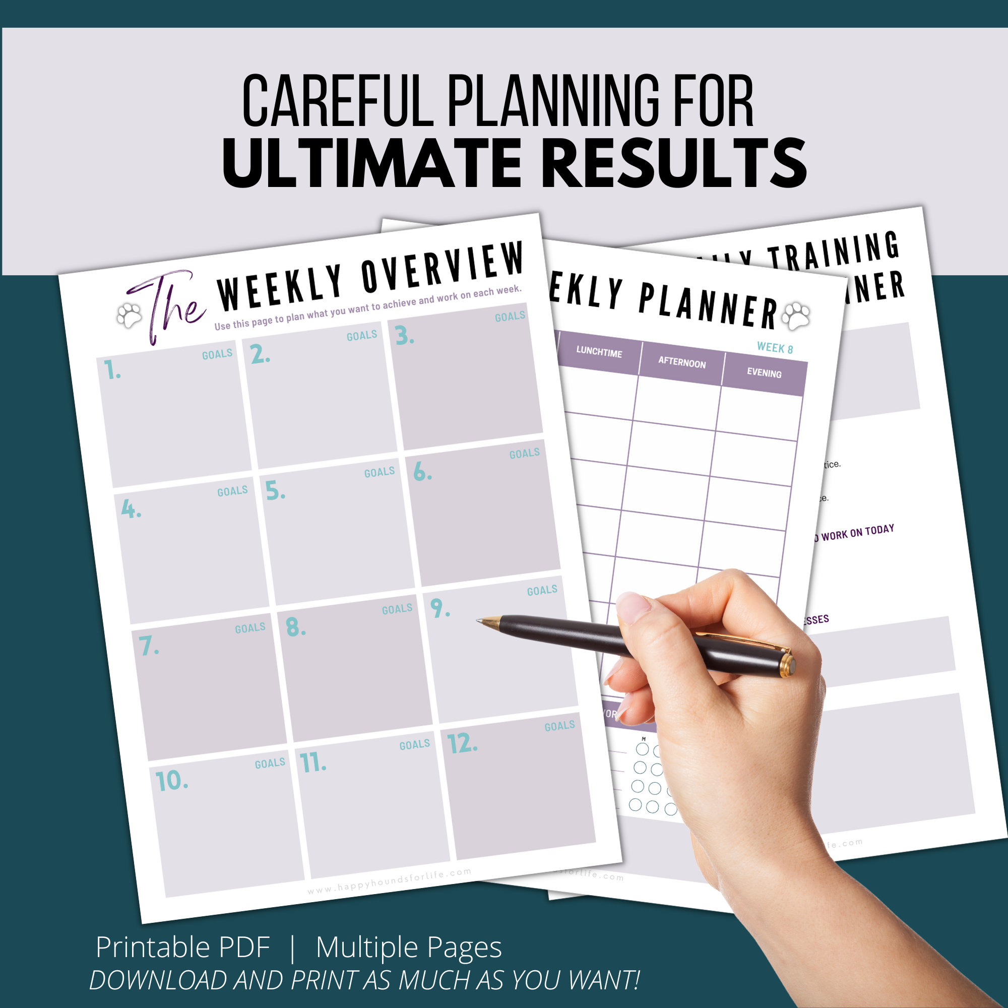 12 Week Puppy Training Planner, New Puppy Planner, Puppy Training ...