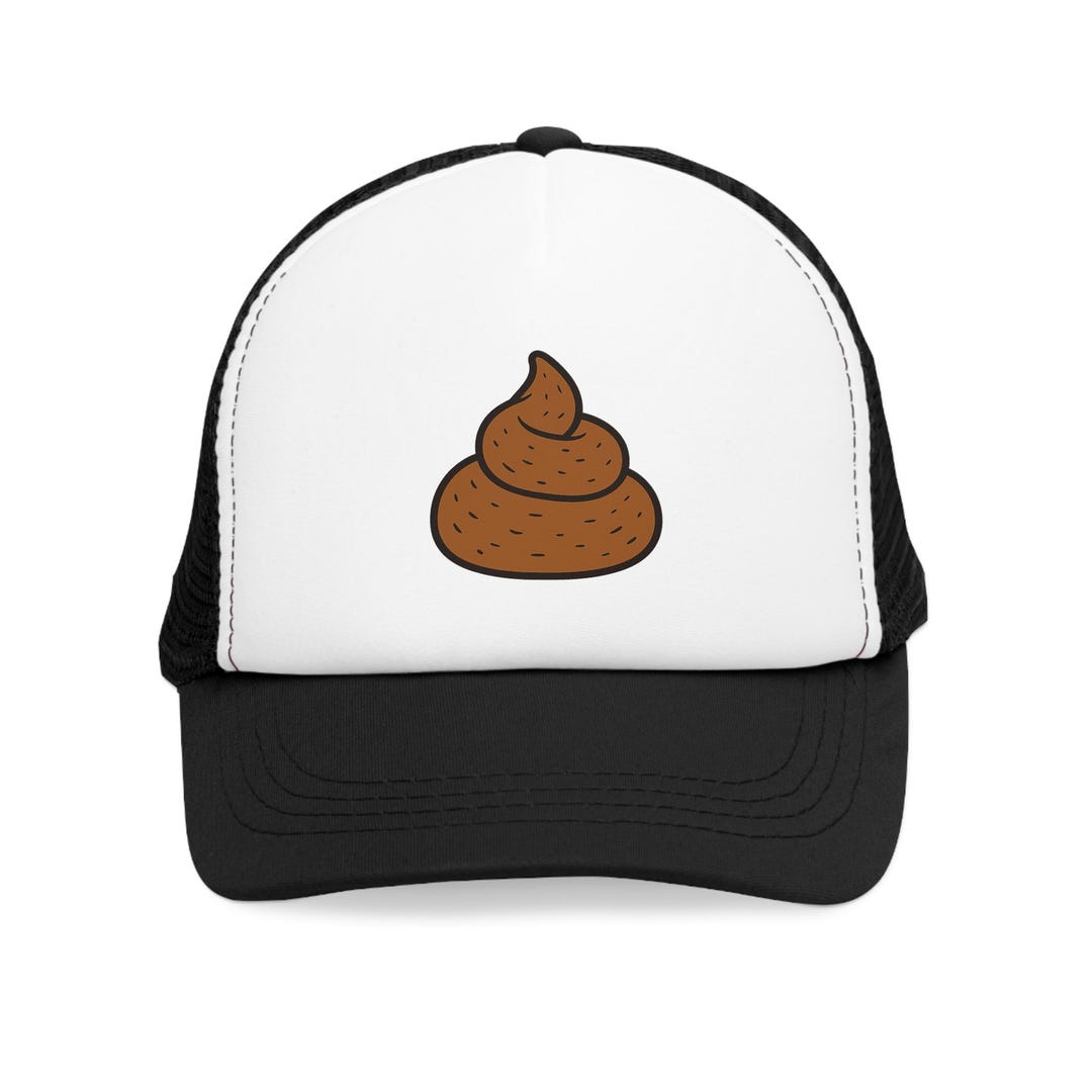 Funny Poop Emoji Mesh Cap, Humorous Trucker Hat, Gift for Dad, Casual ...