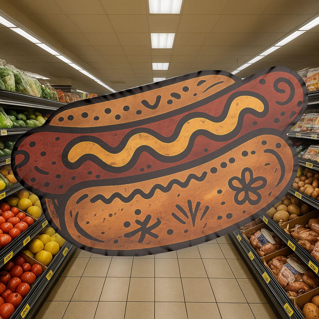 Hot Dog Illustration Custom Shaped Pillow | Food Decor, Diner Accent - Etsy
