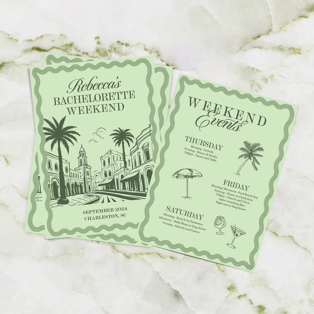 Bachelorette Weekend Invitation Template, Bachelorette Party Editable ...