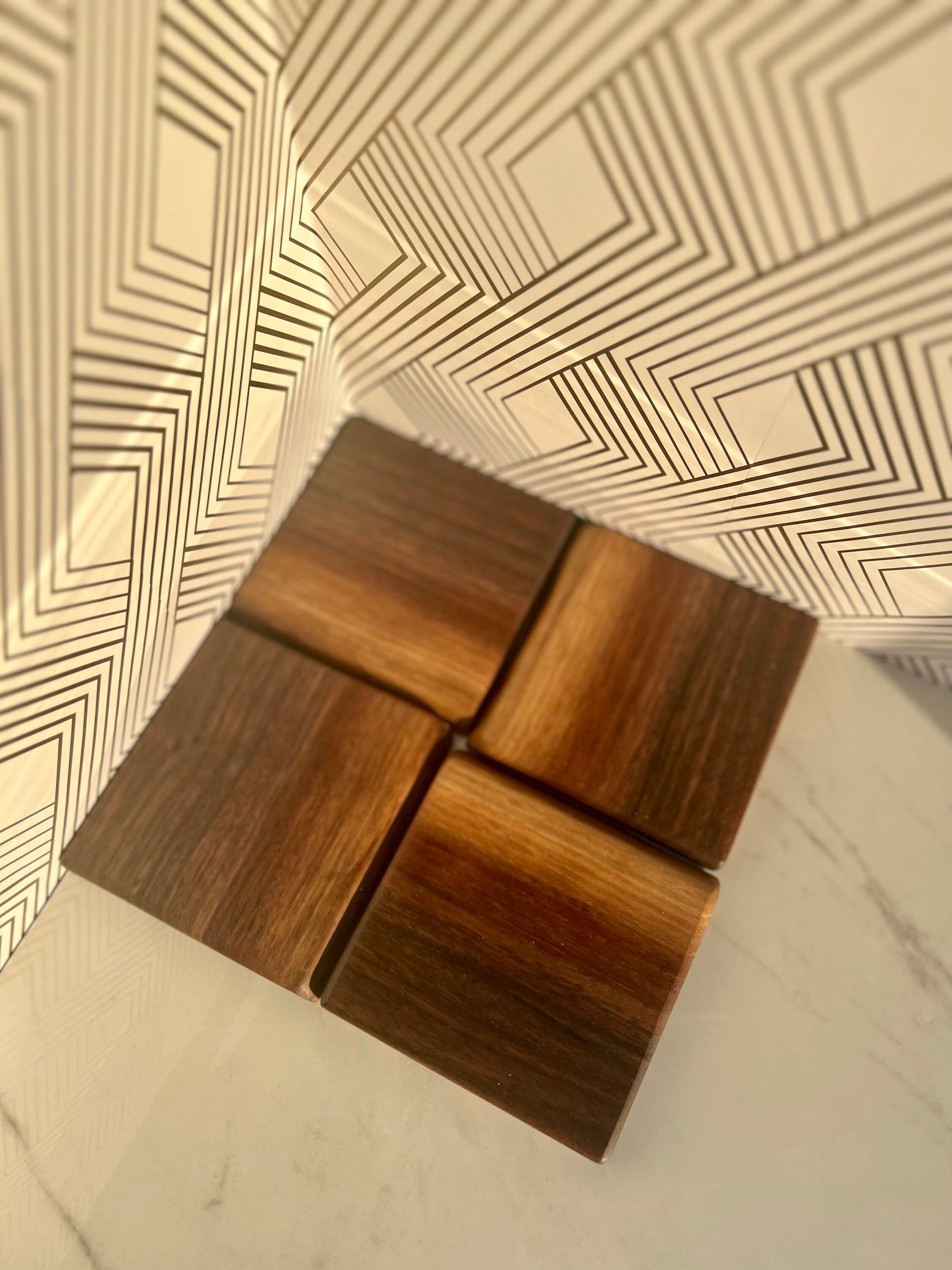 Live Edge Wood Coasters | Walnut Square Coasters | Customize ...