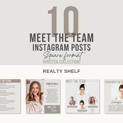 Vol 1 10 Meet the Team Social Media Posts Real Estate - Etsy