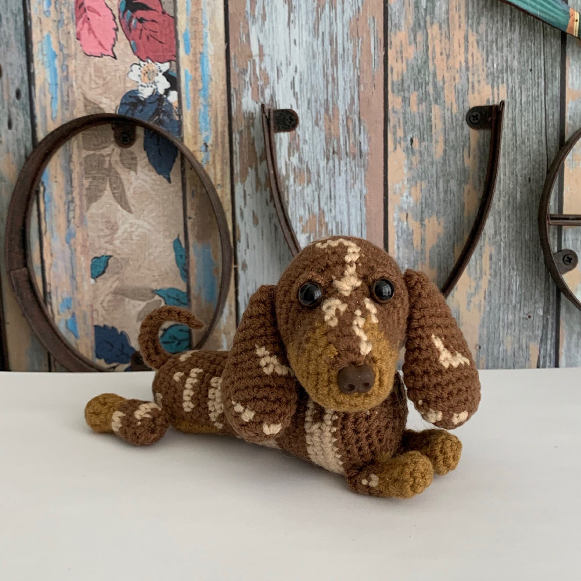 Dapple Dachshund Dog Amigurumi Crochet Pattern PDF File - Etsy