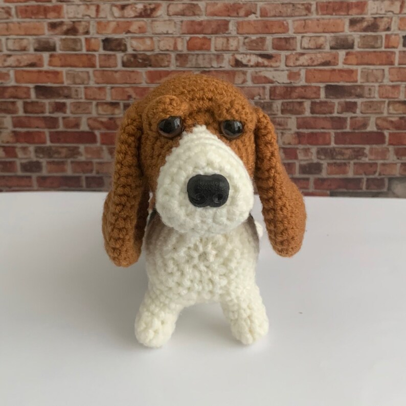 Basset Hound Dog Amigurumi Crochet Pattern Sitting PDF File - Etsy