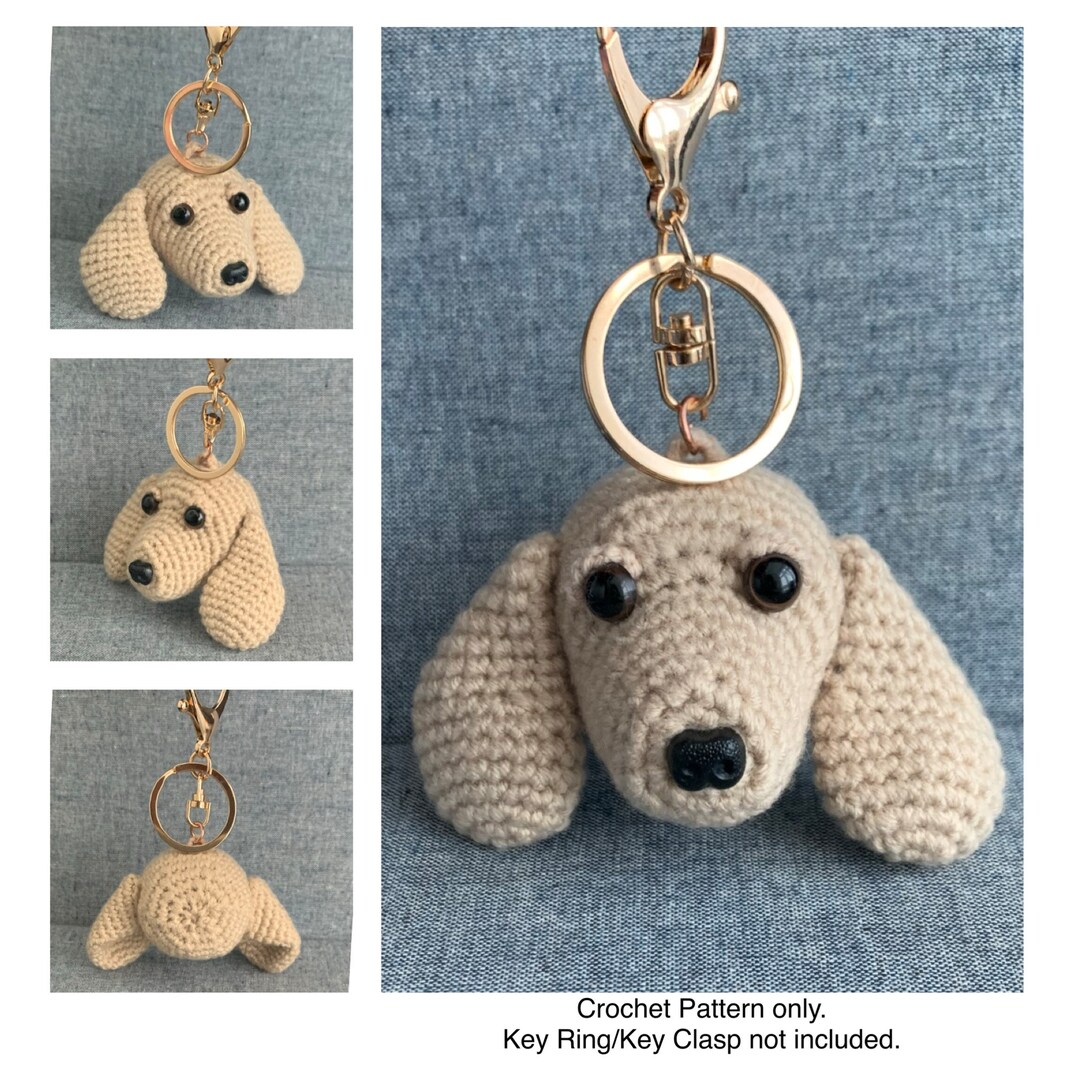 Dog Bag Charm Crochet Pattern, Dachshund Key Holder Crochet Pattern ...