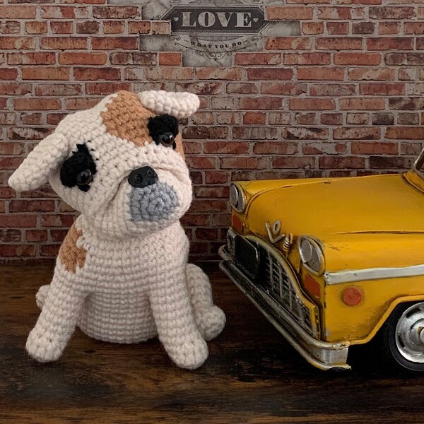 Bulldog Knitting Pattern - Etsy