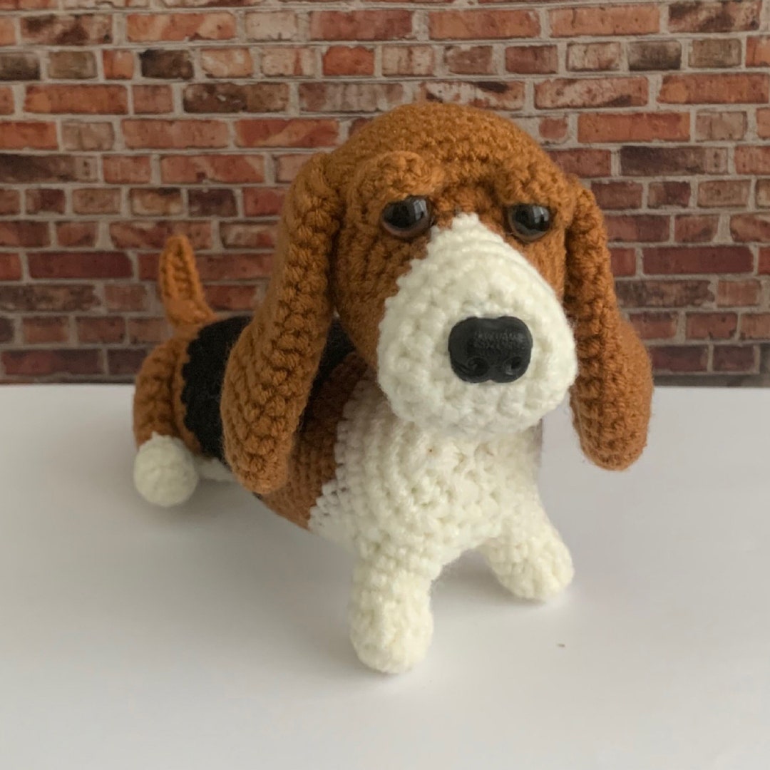 Basset Hound Dog Amigurumi Crochet Pattern Sitting PDF File - Etsy