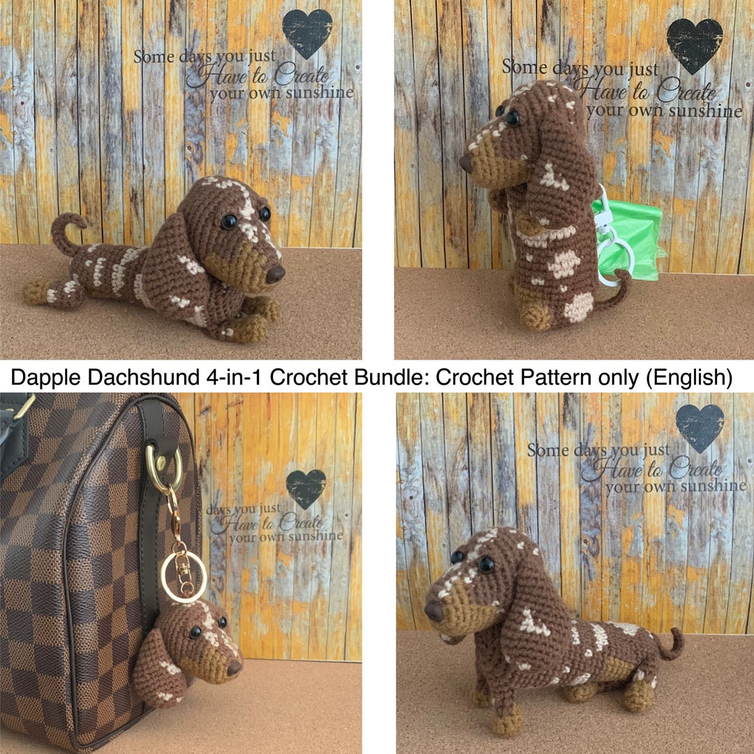 Dapple Dachshund Crochet 4-in-1 Bundle: Crochet Pattern Only (english ...