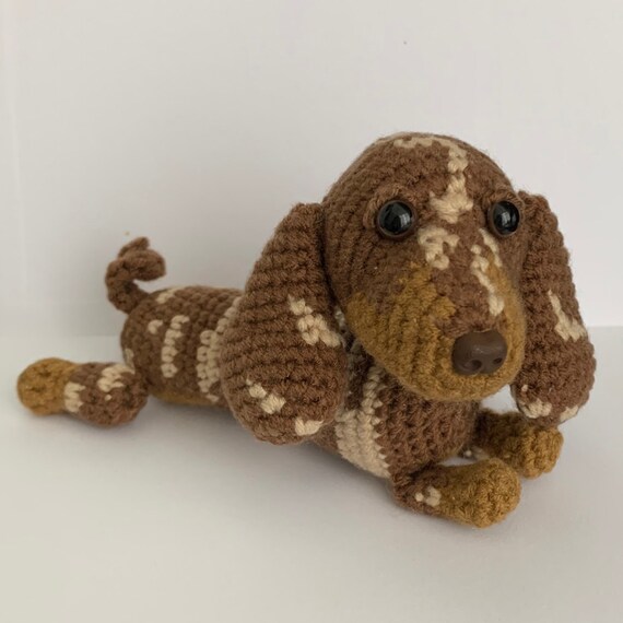 Dapple Dachshund Dog Amigurumi Crochet Pattern PDF File | Etsy
