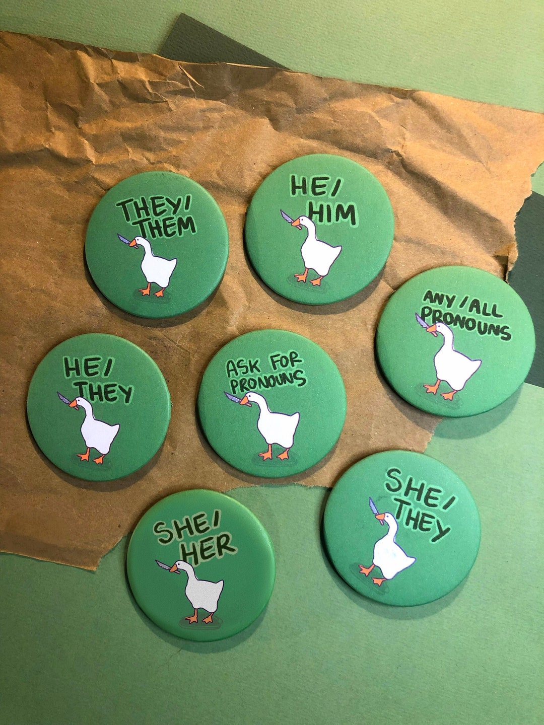 Pronomen Buttons groß 59mm∅ - Etsy.de