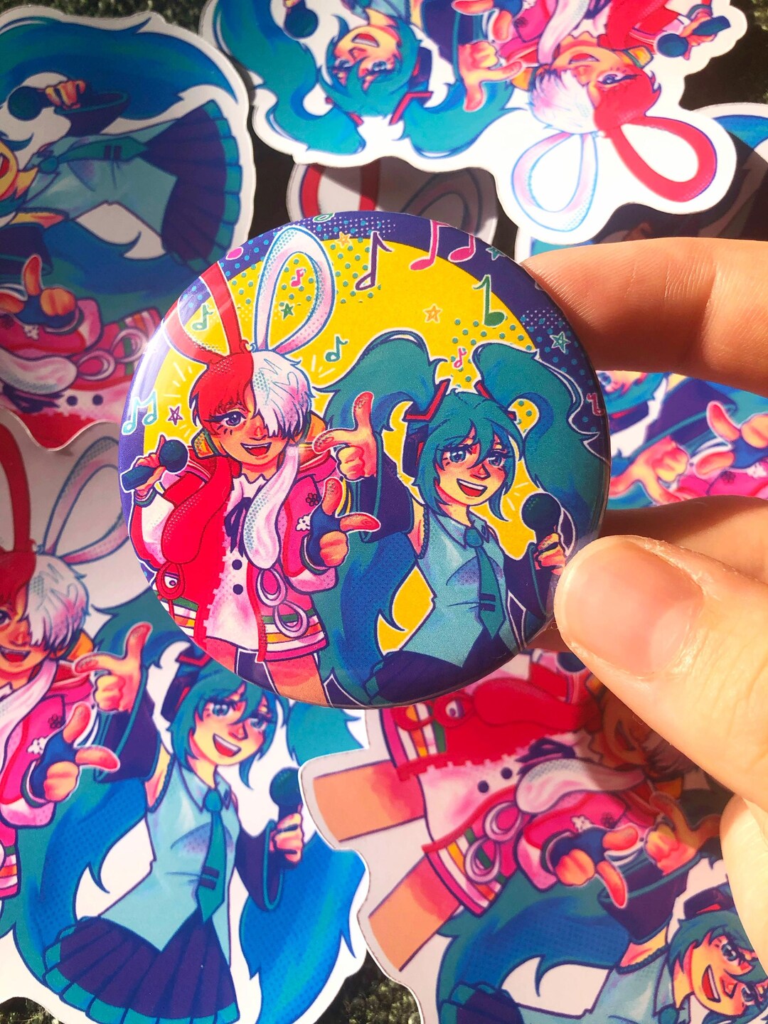 Uta and Hatsune Miku - Stickers, Button Badges, Magnets Large - 59mm∅ ...