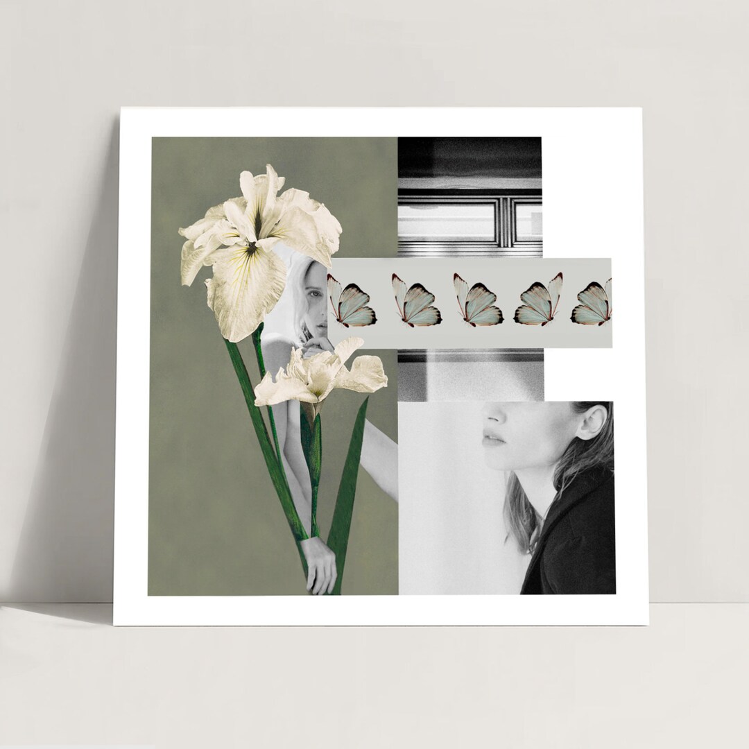 Feminine Surrealist Collage,the Butterfly Effect Woman Art Print ...