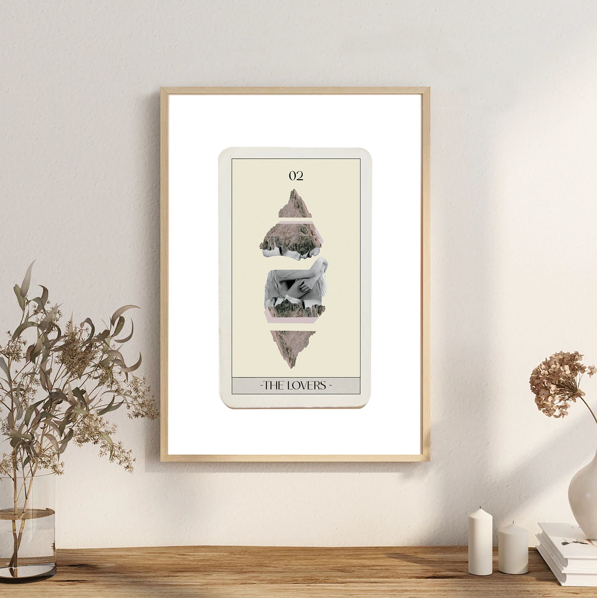 Art Deco Tarot Card, the Lovers Vintage Tarot Poster, Collage Art ...