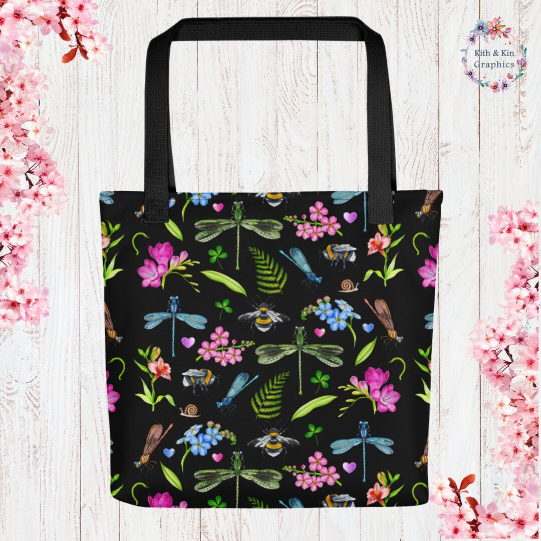 Garden Elements Cottage Core Tote Bag Garden Aesthetic Botanical ...