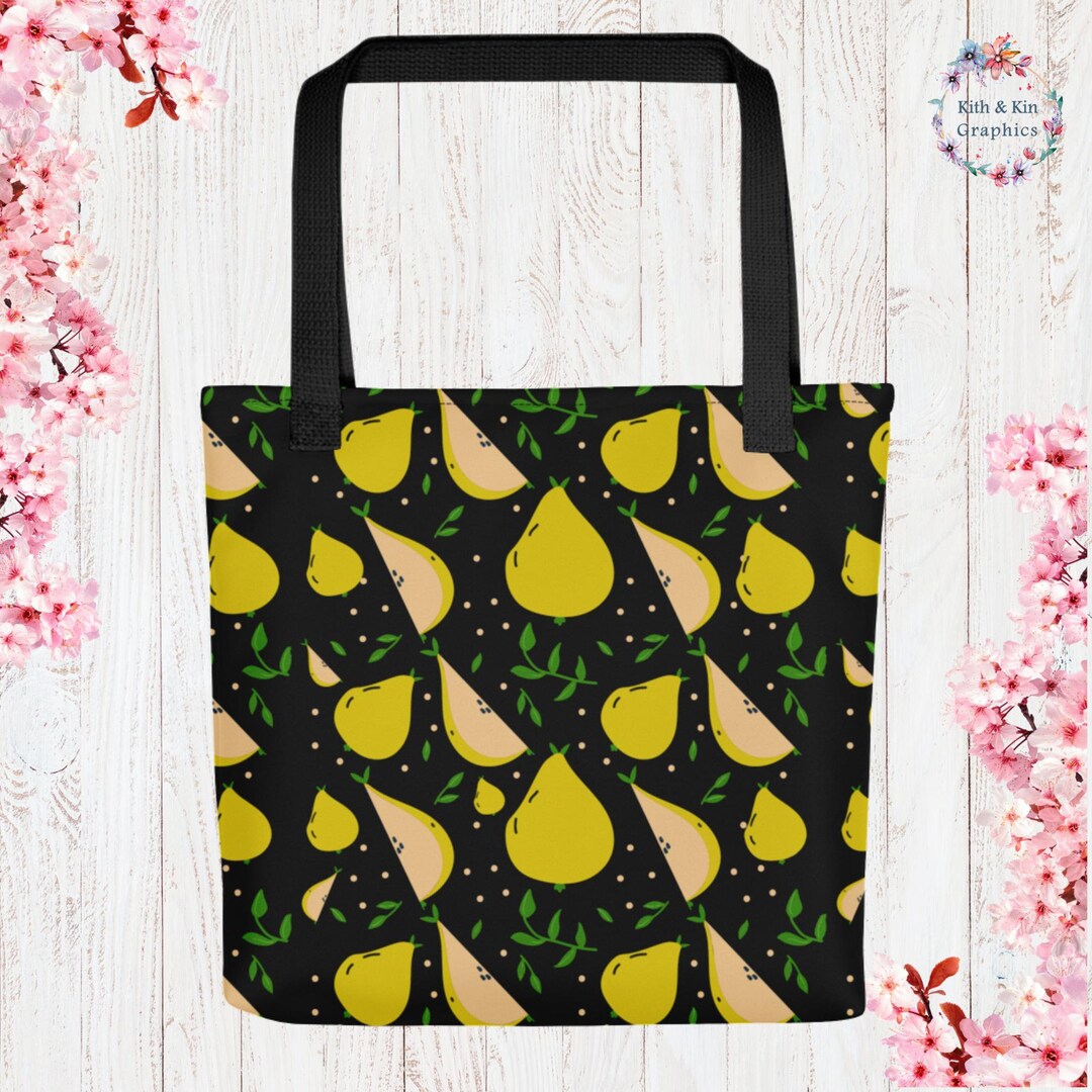 Pear Cottage Core Tote Bag Garden Aesthetic Botanical Illustration ...