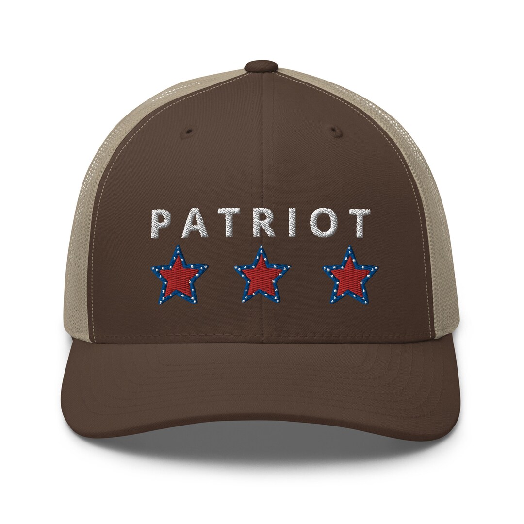 Patriot Embroidered Trucker Cap - USA Flag Cap, American Flag ...